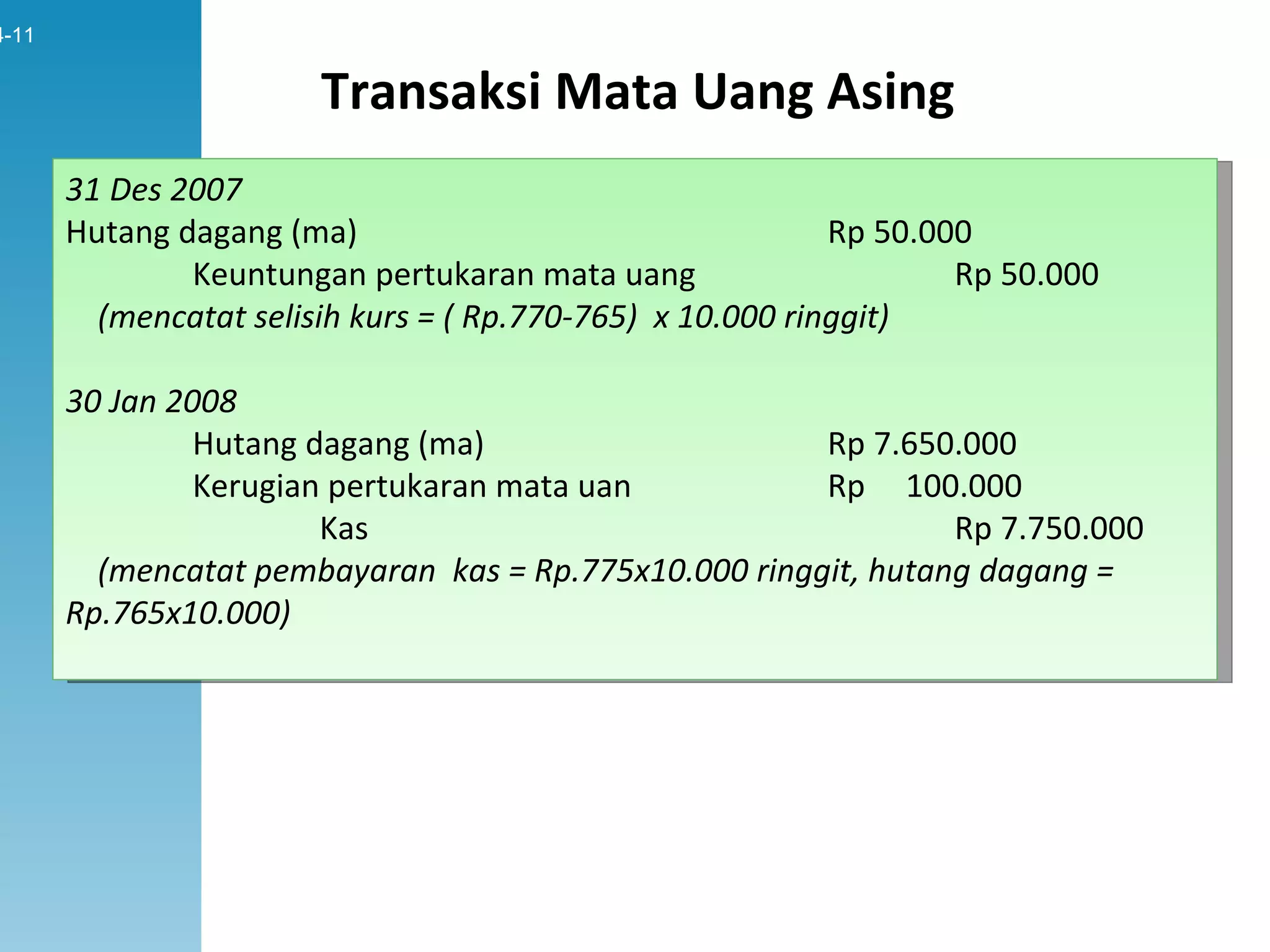 Transaksi mata uang asing pertemuan ke 7 | PPT