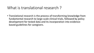 Transaltional research in nursing | PPTX