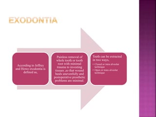 Transalveolar Extraction of tooth | PPTX