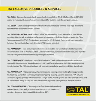 Trans american customs and logistics | PDF