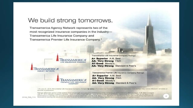 Transamerica Life Insurance, Monumental Life Insurance | PPT