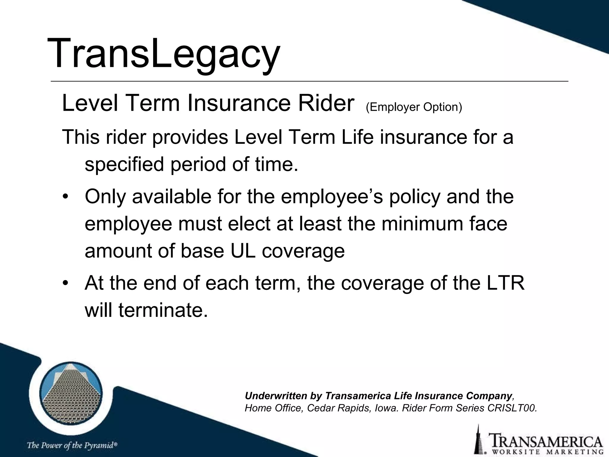 Transamerica universal life insurance | PPT