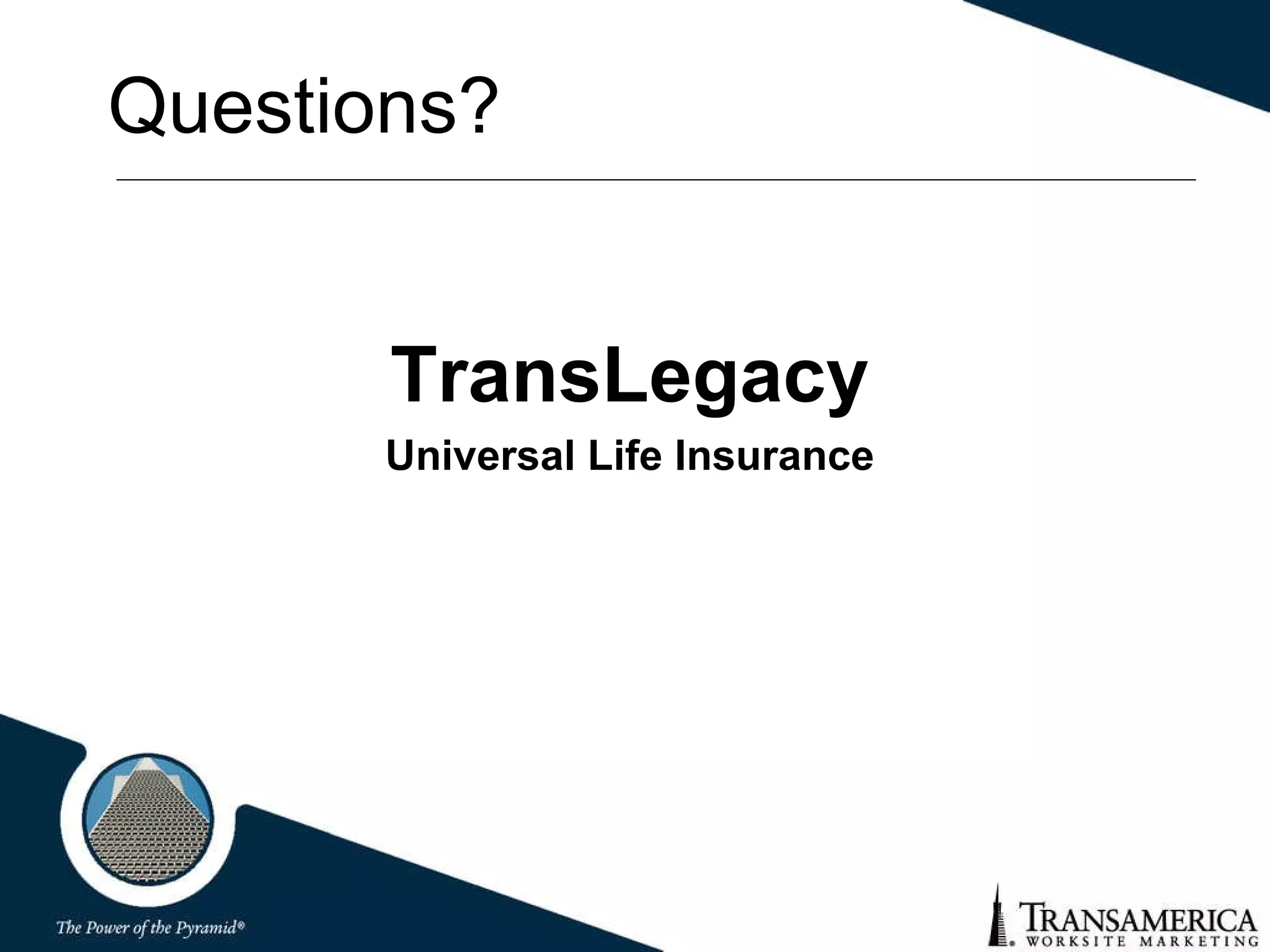Transamerica universal life insurance | PPT