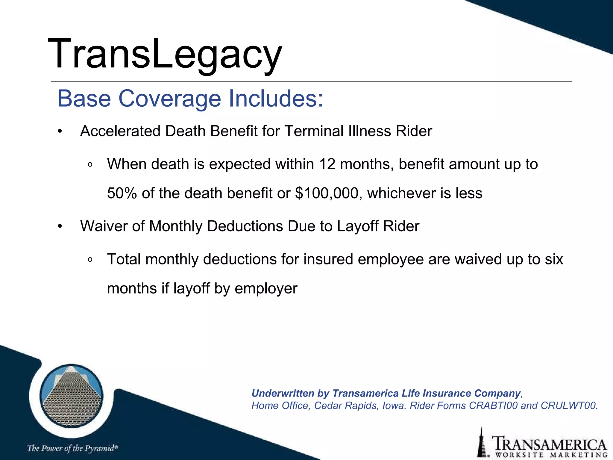 Transamerica universal life insurance | PPT