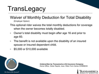 Transamerica universal life insurance | PPT