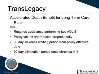 Transamerica universal life insurance | PPT