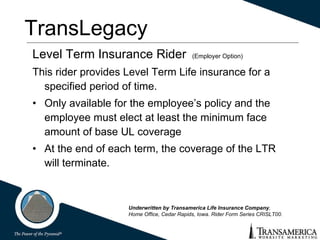 Transamerica universal life insurance | PPT