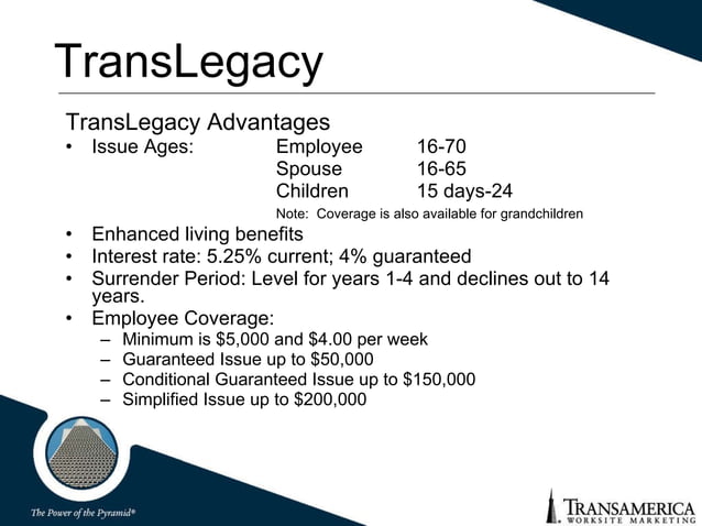 Transamerica universal life insurance | PPT
