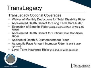 Transamerica universal life insurance | PPT