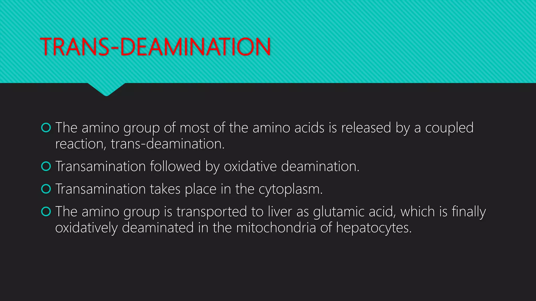 Transamination & Deamination | PPTX