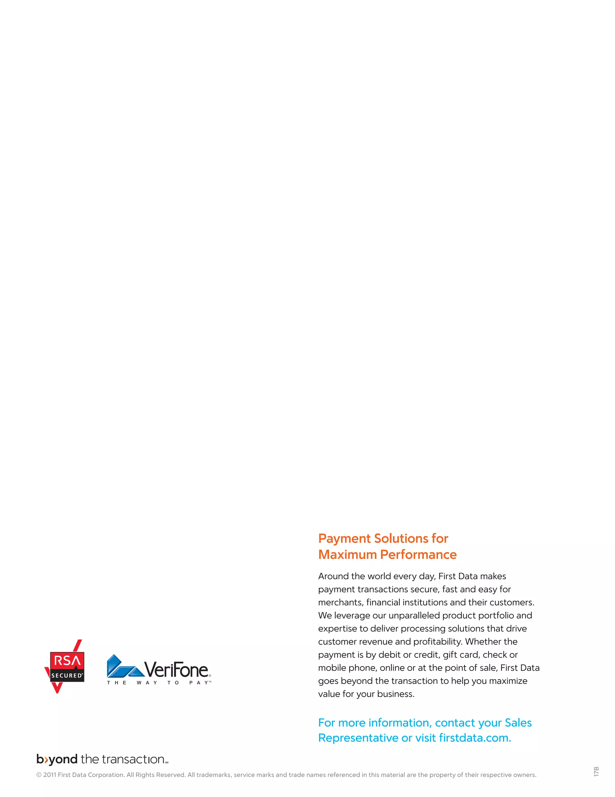 First Data Trans Armor | PDF | Credit Cards | Personal Debt