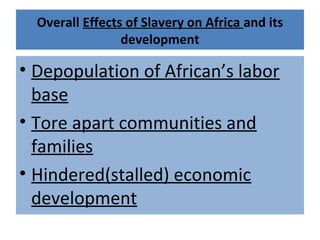 Transatlantic slave trade | PPT
