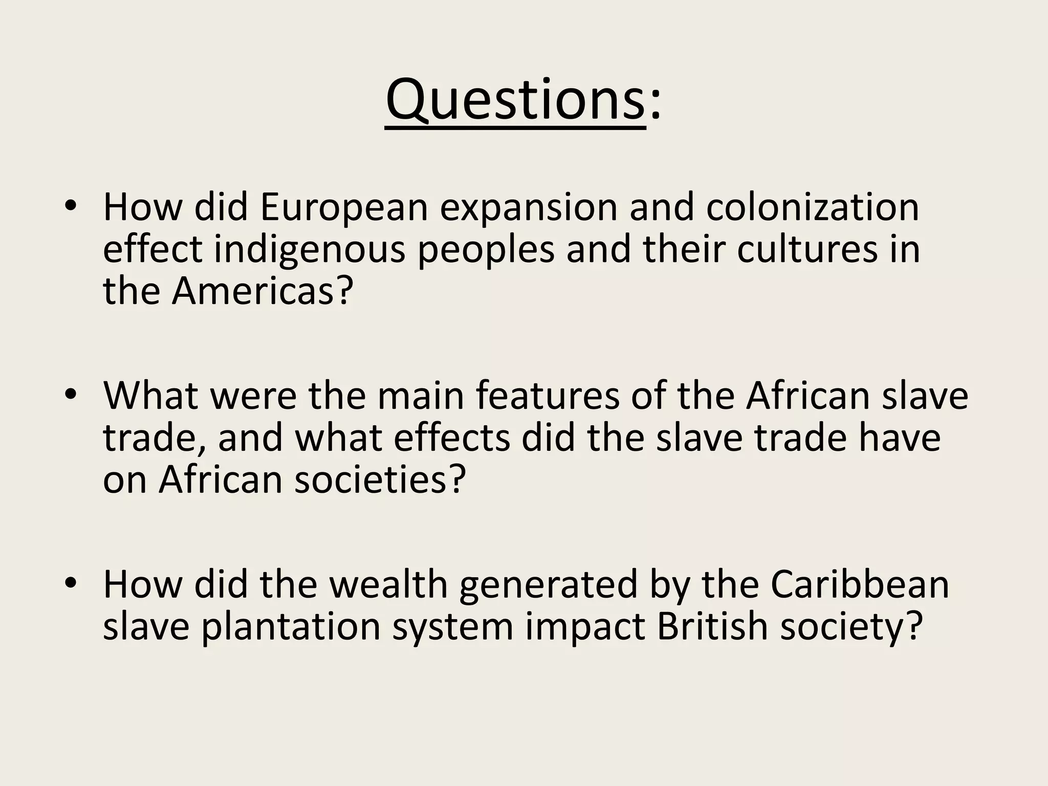 Transatlantic slave trade | PPTX