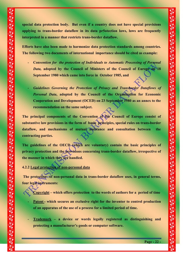 Trans border data flow | PDF