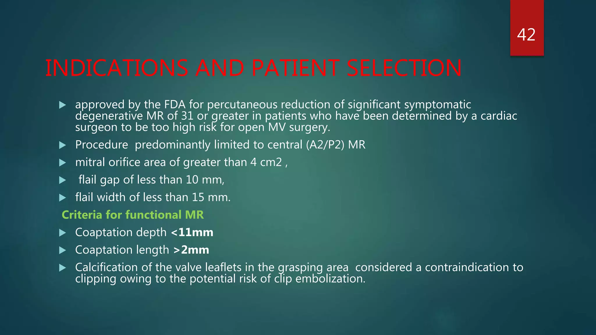 Transcatheter therapy for mitral regurgitation | PPTX