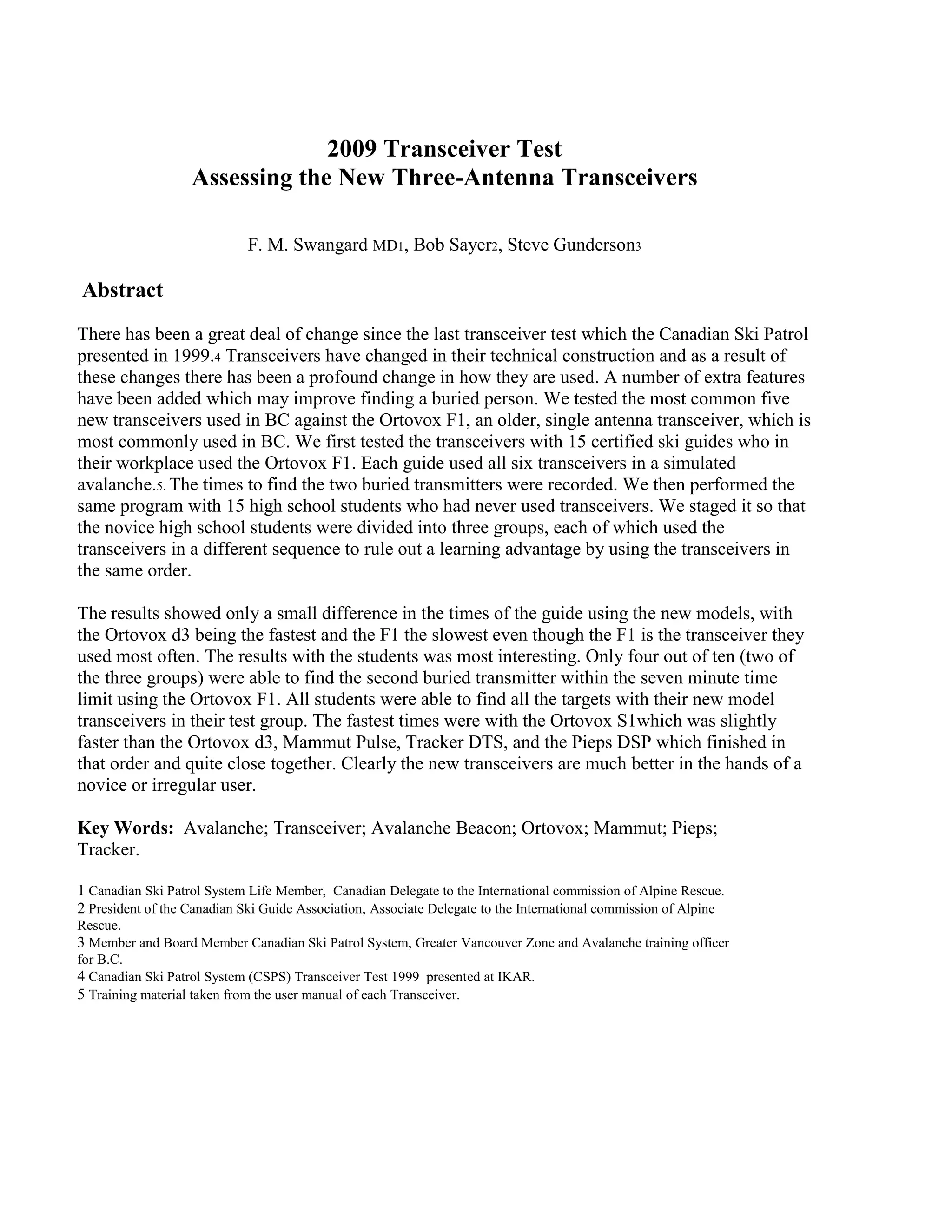 Transceiver test | PDF