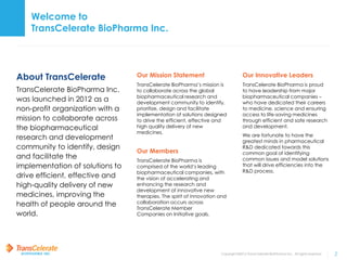 TransCelerate Overview - Clinical Research Access & Information ...