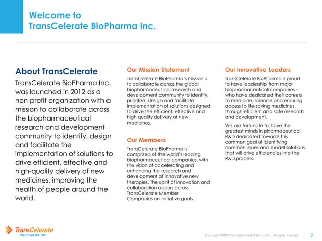 TransCelerate Overview - Clinical Research Access & Information ...