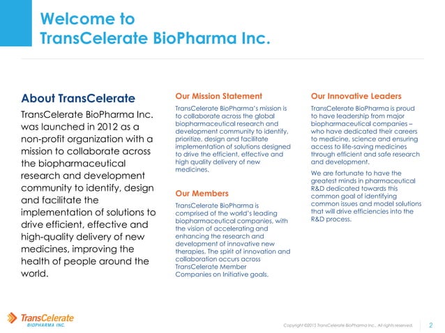 TransCelerate Overview - Patient Experience Initiative | PDF | Biotech ...