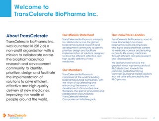 TransCelerate Overview - Quality Management System Initiave | PDF