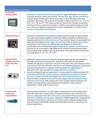 Transcend Automation's Advantech Products | PDF