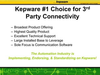 Transcend Automation's Kepware OPC Products | PPSX