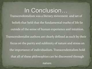 Transcendentalism | PPTX