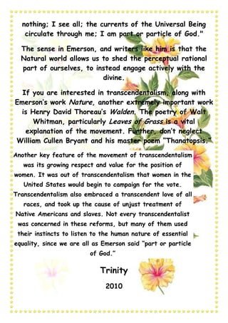 Transcendentalism | DOCX