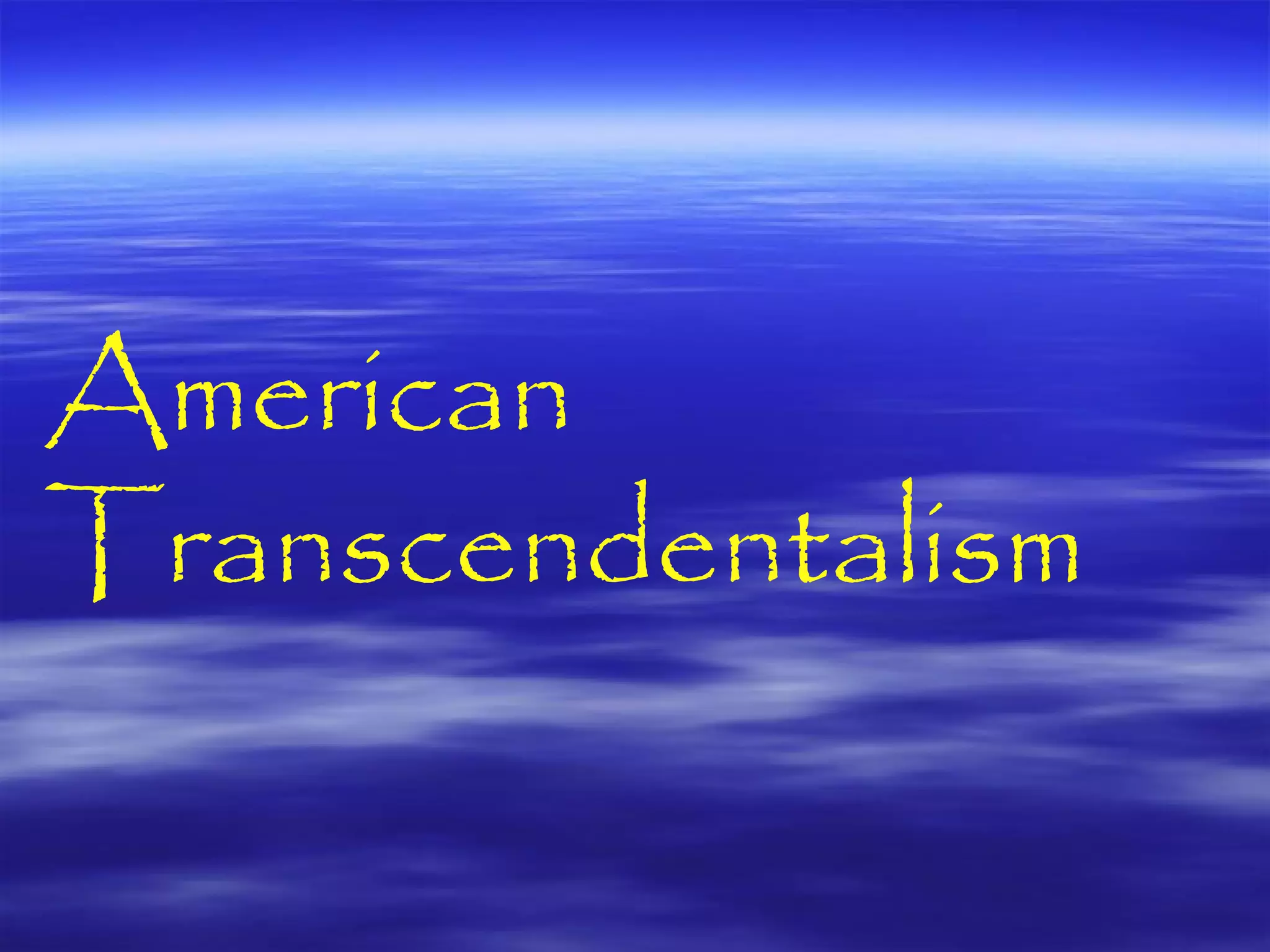 Transcendentalism Intro | PPT