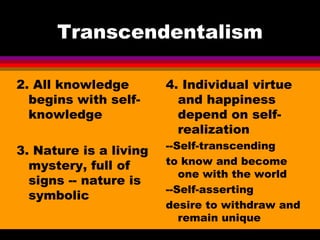 Transcendentalism Symbols