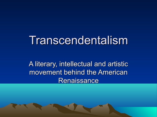 Transcendentalism | PPT