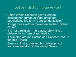 Transcendentalism | PPT