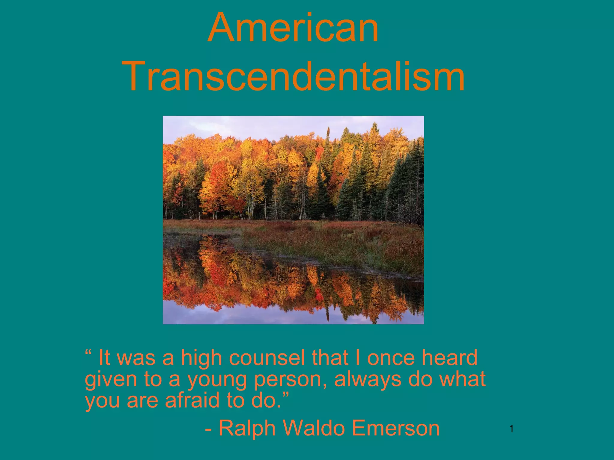 Transcendentalism | PPT | Spirituality | Religion & Spirituality