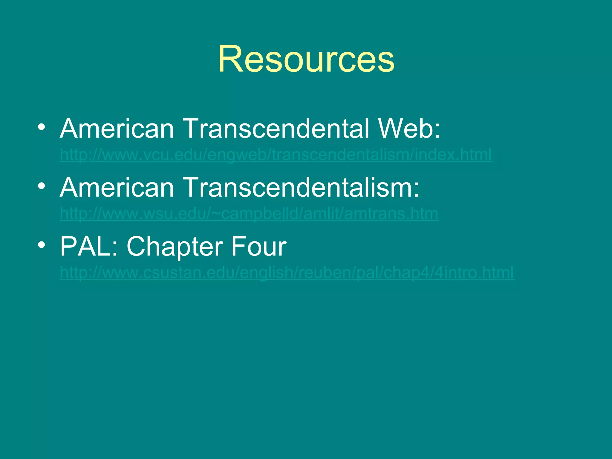 Transcendentalism | PPT