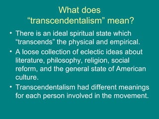 Transcendentalism | PPT