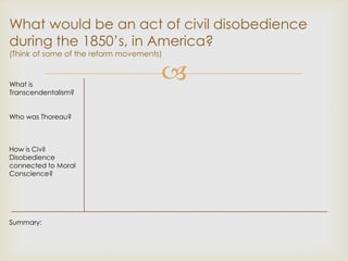 Transcendentalism | PPTX