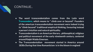 Comparative study of the theory Aham brahmasmi and American Literature ...