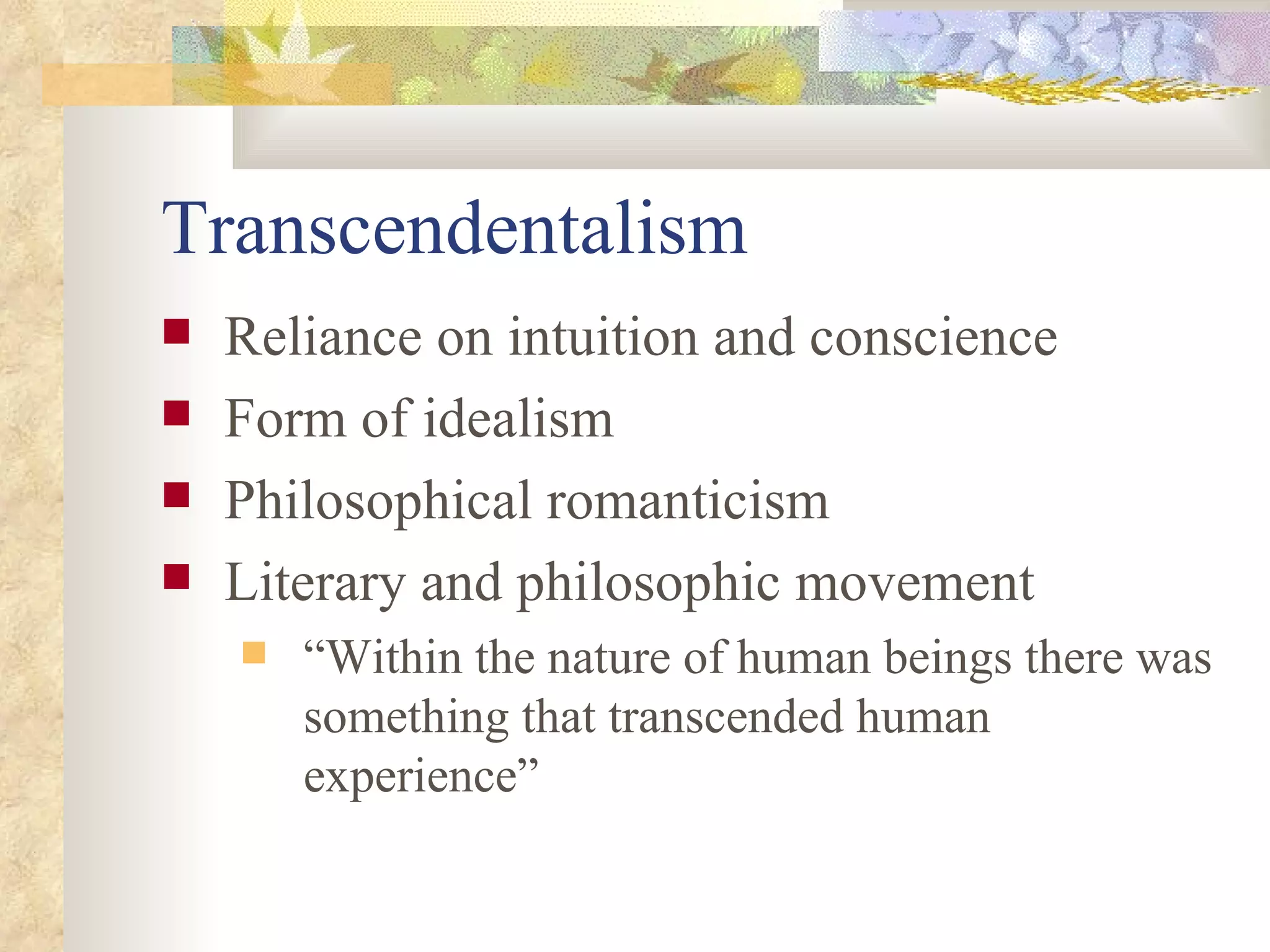 Transcendentalism | PPT