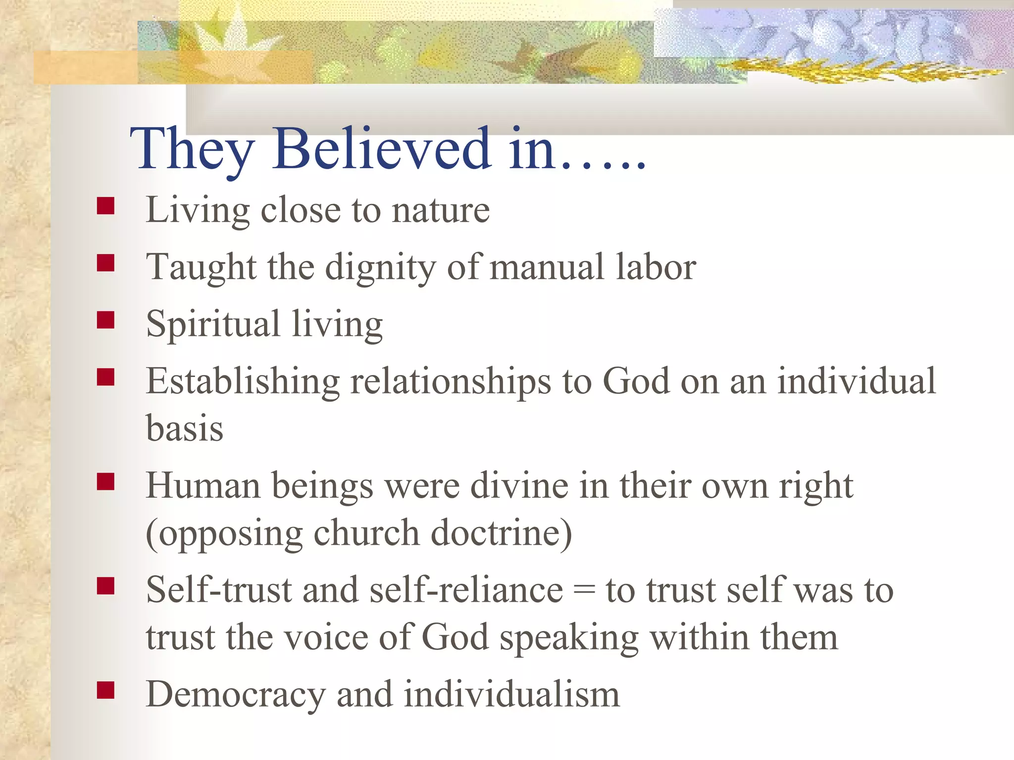 Transcendentalism | PPT