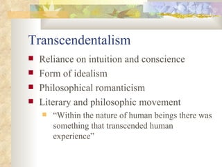 Transcendentalism | PPT