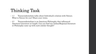 Transcendentalism | PPTX | Spirituality | Religion & Spirituality