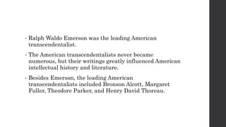 Transcendentalism | PPTX