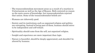 Transcendentalism | PPTX