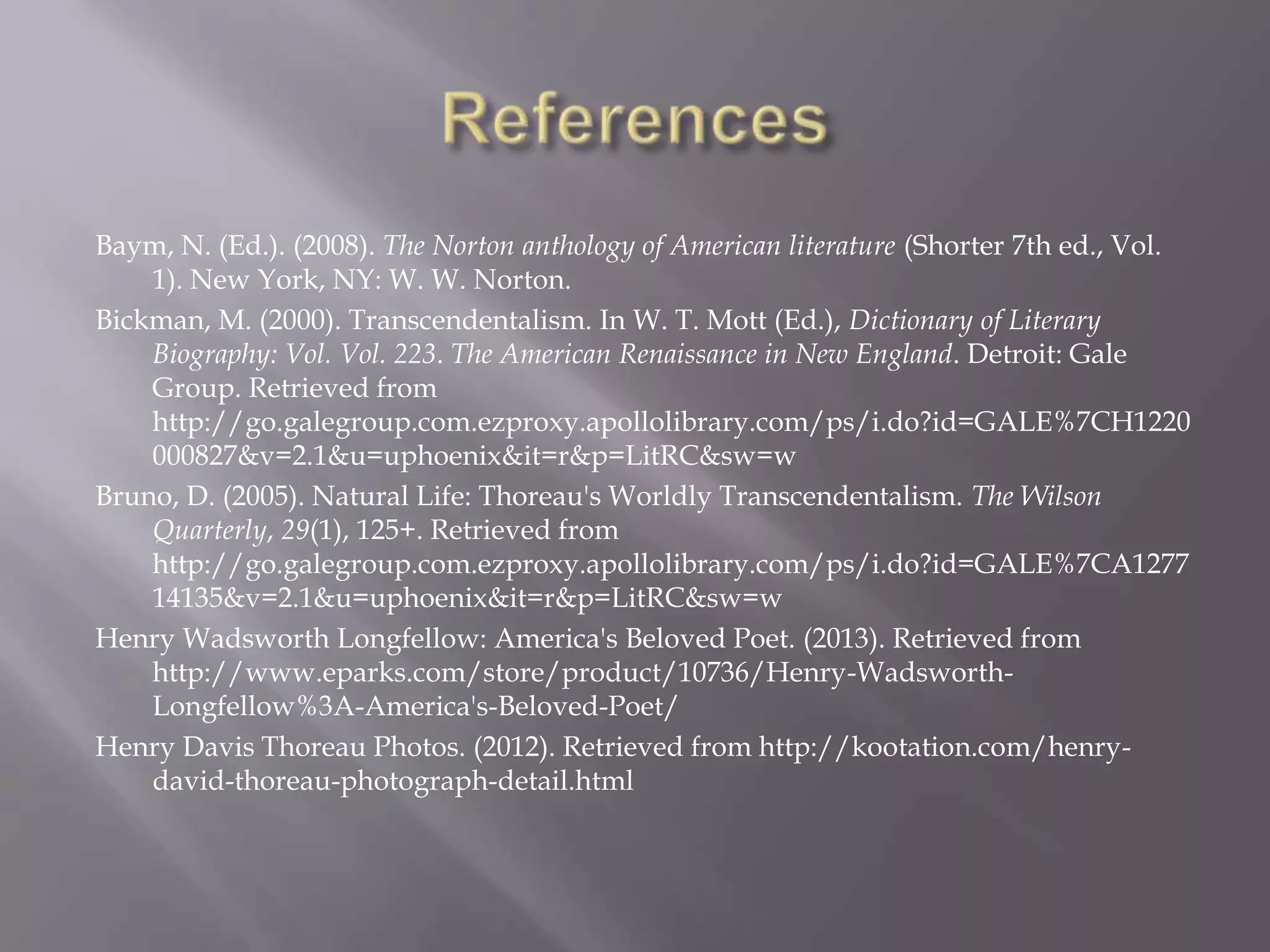 Transcendentalism and american literature | PPTX
