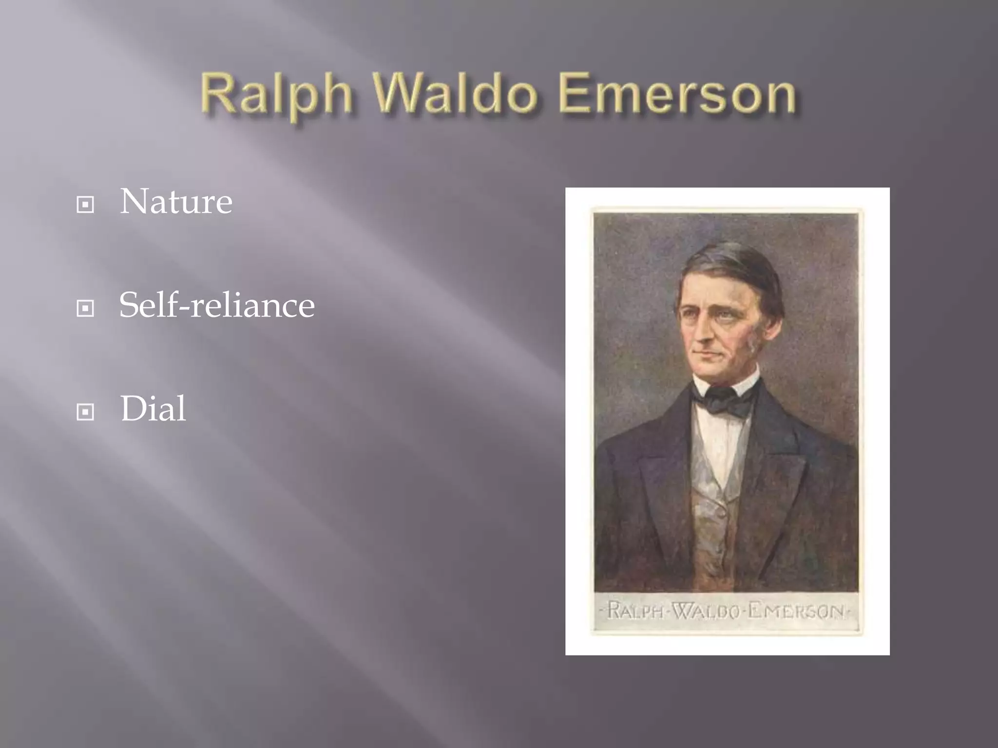 Transcendentalism and american literature | PPTX