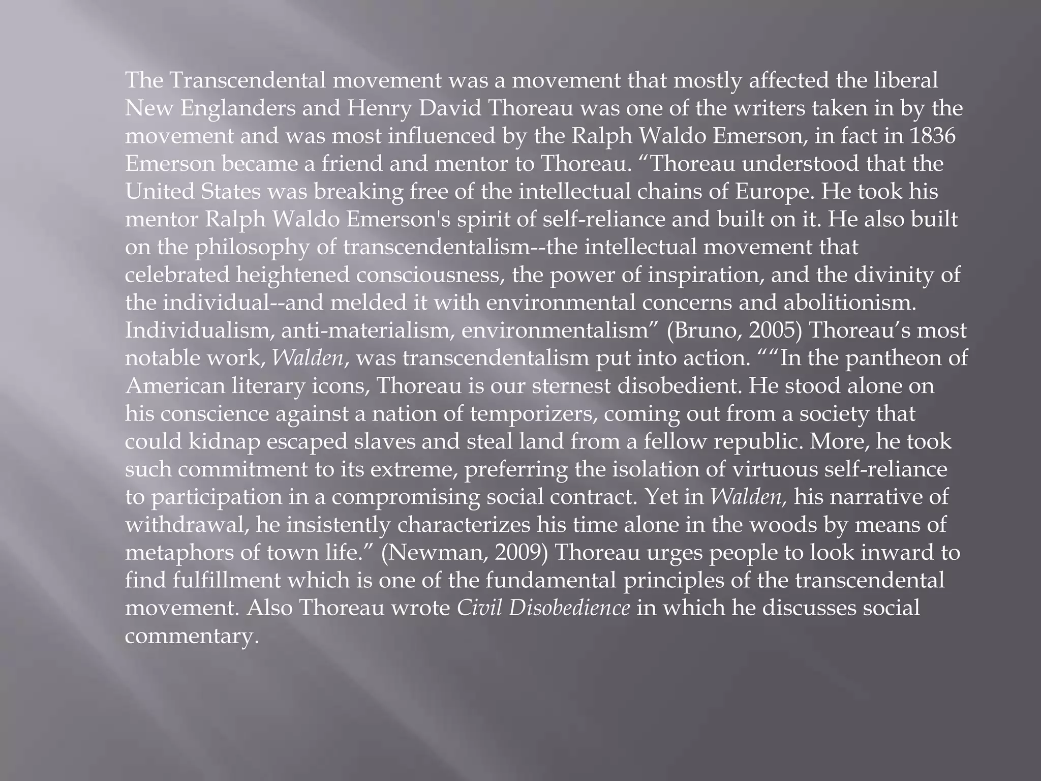 Transcendentalism and american literature | PPTX