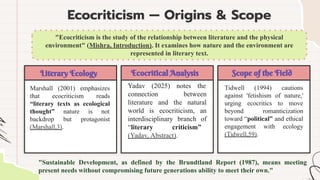 Transcendentalism as the Philosophical Bridge Between Ecocriticism and ...