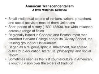 American Transcendentalism | PDF