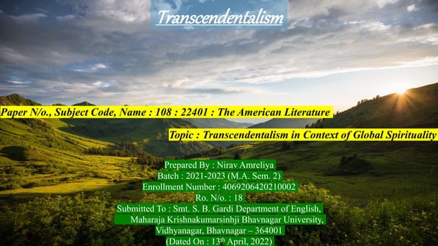 Transcendentalism in Context of Global Spirituality.pptx