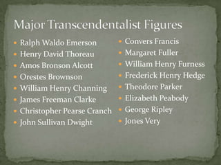 Transcendentalism Overview | PPTX